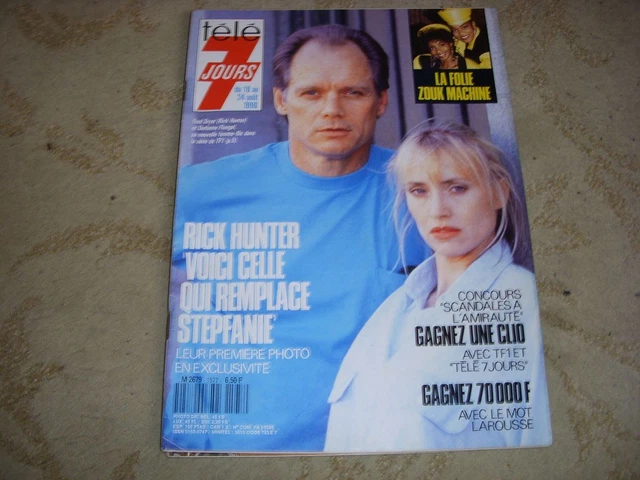 TELE 7 JOURS 1577 08.1990 Rick HUNTER ZOUK MACHINE CLAVEL RAMAZOTTI ...
