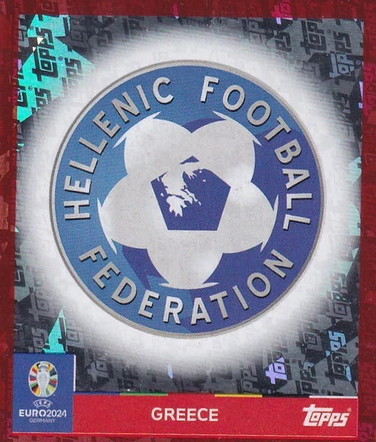 TOPPS UEFA EURO 2024 Sticker Swiss GRE 1 Greece Logo Topps Foil £6.92 ...