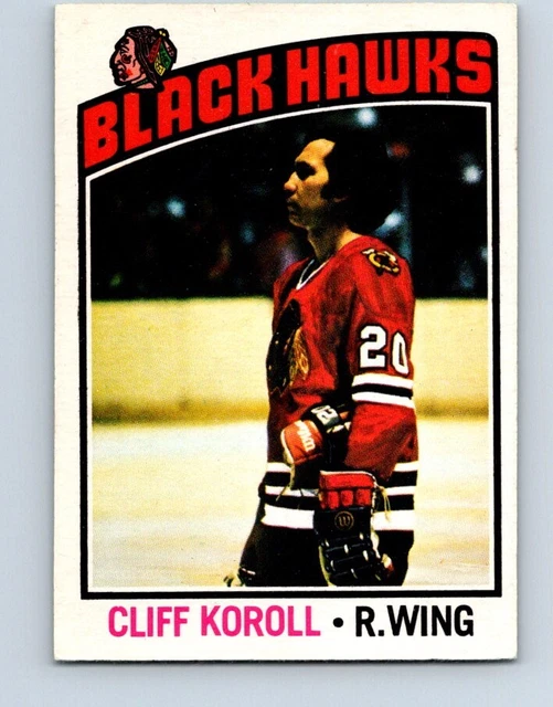 VINTAGE HOCKEY CARD Opc 1976 Chicago Black Hawks Cliff Koroll No539 $3. ...