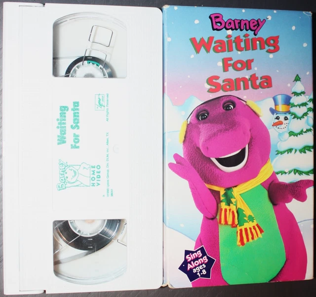 BARNEY: WAITING FOR SANTA-Sing Along (vhs) Purple Dinosaur. VG Cond ...
