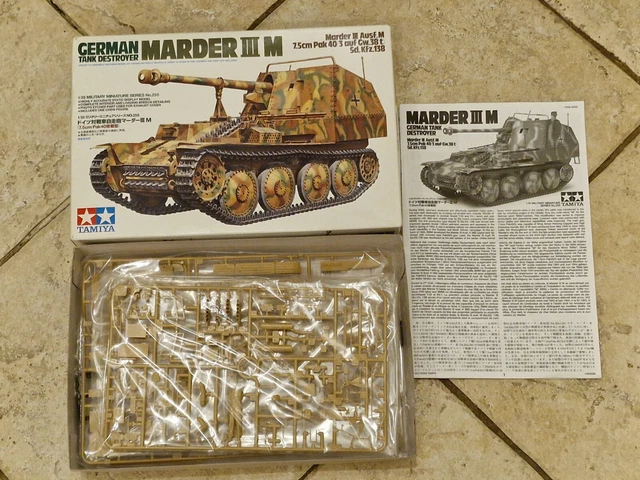 TAMIYA MARDER III M 7.5cm Pak 40/3 1:35 scale model tank destroyer ...