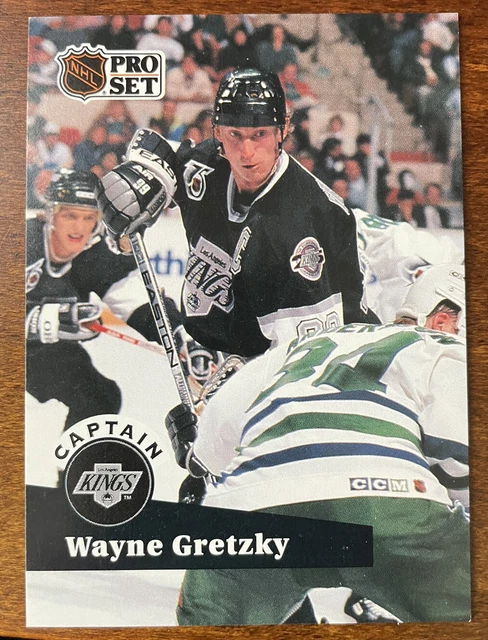 WAYNE GRETZKY CAPTAIN 1991 Pro Set Hockey Card #574 Los Angeles Kings ...