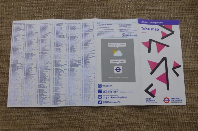 LONDON UNDERGROUND TUBE Map Pocket Diagram. May 2018 £1.50 - PicClick UK