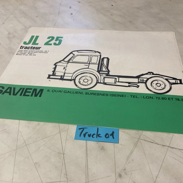 RENAULT SAVIEM TRACTOR JL25 Antique Catalogue Leaflet Booklet $26.32 - PicClick AU