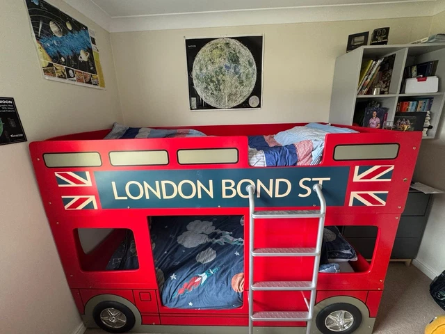JULIAN BOWEN DOUBLE Decker London Bus Bunk Bed -includes 2 John Lewis ...