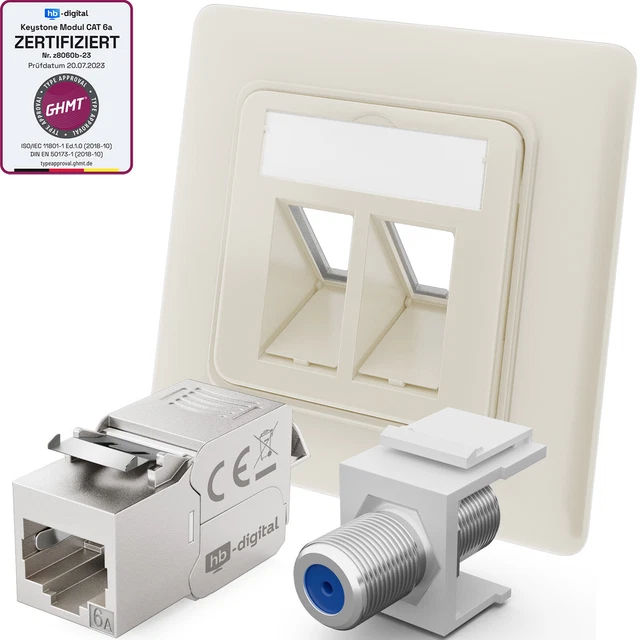 CAT 6A NETZWERKDOSE Keystone Cat6 Datendose Anschlussdose LAN DSL Dose ...