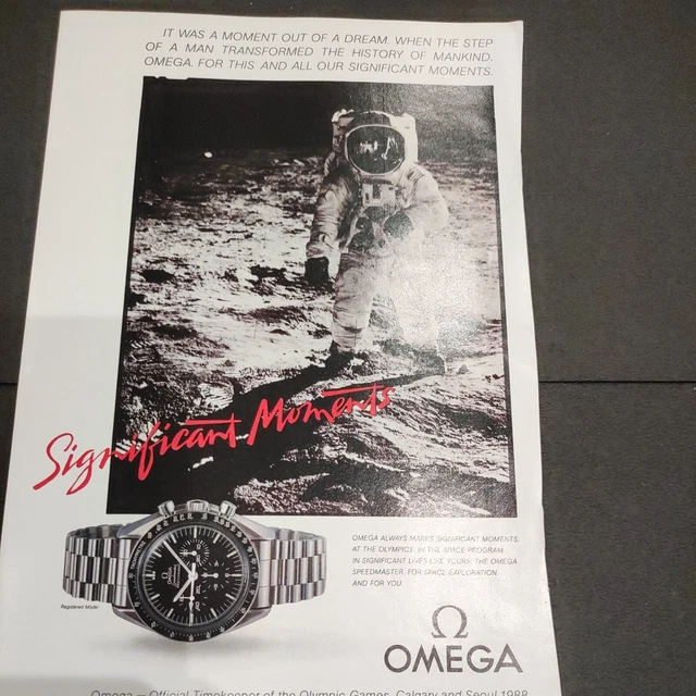 OMEGA SPEEDMASTER SIGNIFICANT Moments Vintage Magazine Advert 1987 Rare ...