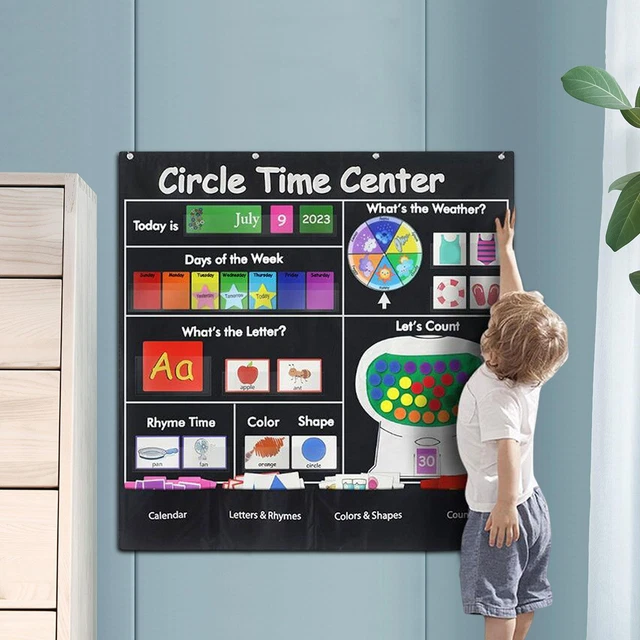 CIRCLE TIME LEARNING Center Tableau de poche Calendrier Tableau de ...
