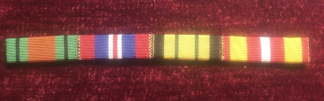 WW2 BRITISH MEDAL Ribbons Defence, War, Africa GSM & Voluntary Medical ...