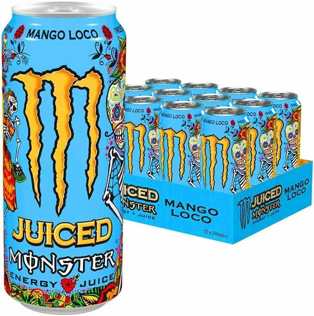 MONSTER ENERGY DRINK Mango Loco 12 x 500ml Energy Drink Limited Edition ...