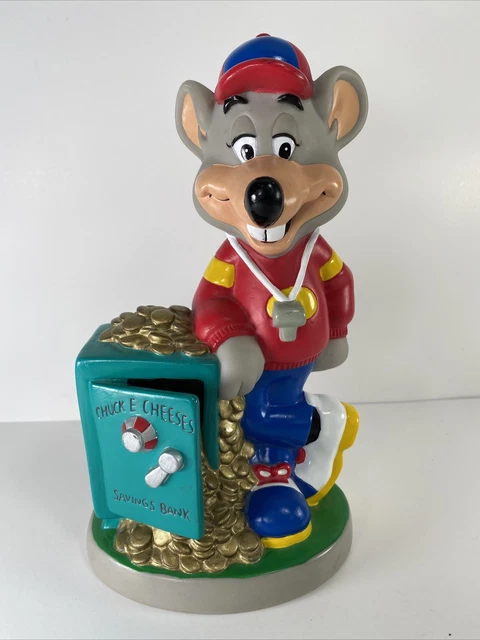 VINTAGE SHOWBIZ PIZZA Chuck E Cheese Coin Vault Savings Piggy Bank £16. ...