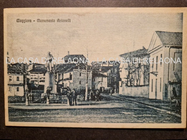 CARTOLINA MAGGIORA MONUMENTO Antonelli (Novara) - ANNO 1924 - fp VG EUR ...