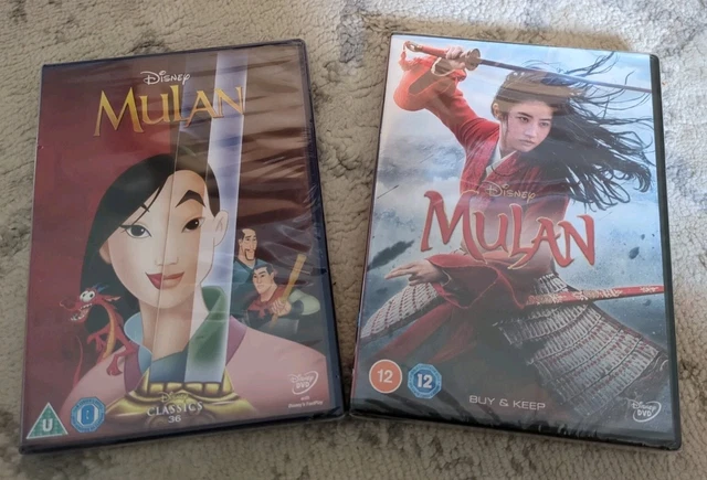 *NEW SEALED* DISNEY'S MULAN Animated & Live Action Movie DVDs ~ Disney ...