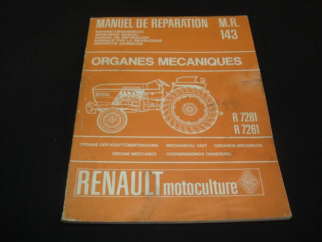 MANUEL DE REPARATION 47 Pages 1968 Organes Mecaniques Tracteur Renault R 7281 EUR 20,00 ...