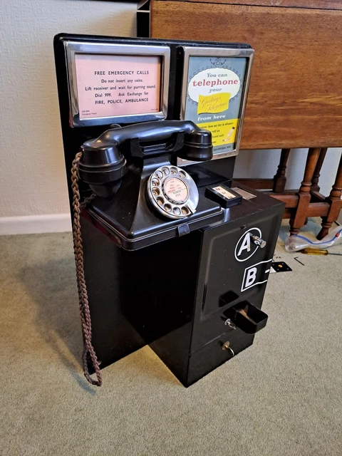 GPO RENTERS BUTTON A B Payphone Telephone Vintage £705.40 - PicClick UK