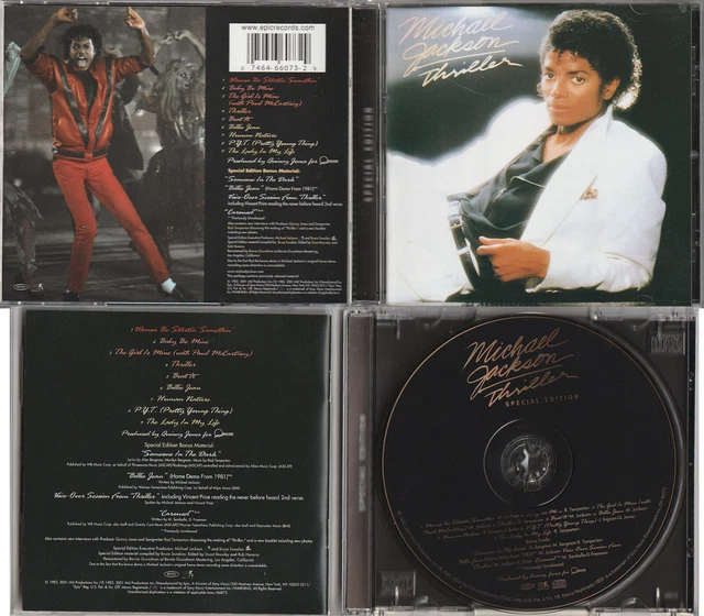 MICHAEL JACKSON THRILLER Album CD Disque Disc Special Edition 2001 EUR ...