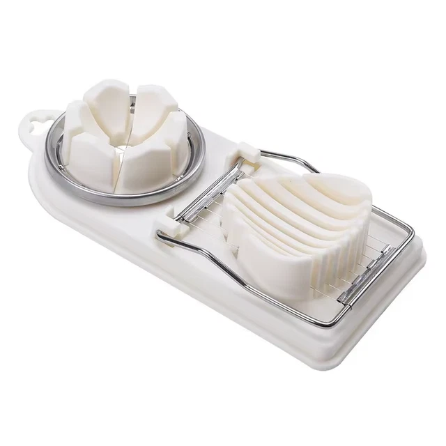 MULTIFUNCTIONAL EGG CUTTER Stainless Steel Egg Slicer Sectioner Cutter ...