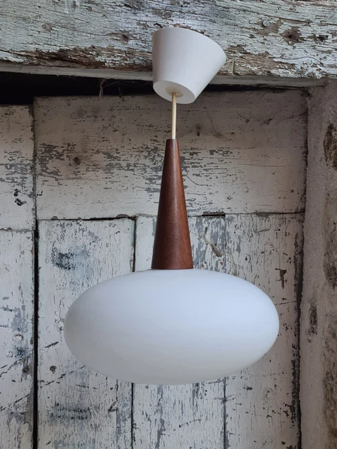 SUSPENSION TECK ET Opaline Louis Kalff Pour Philips EUR 220,00 ...