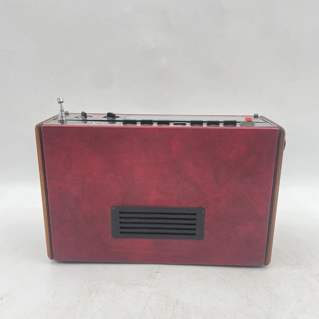 VINTAGE ROBERTS RP28 Red Burgundy AM/FM 3 Band Preset Radio Working £18 ...