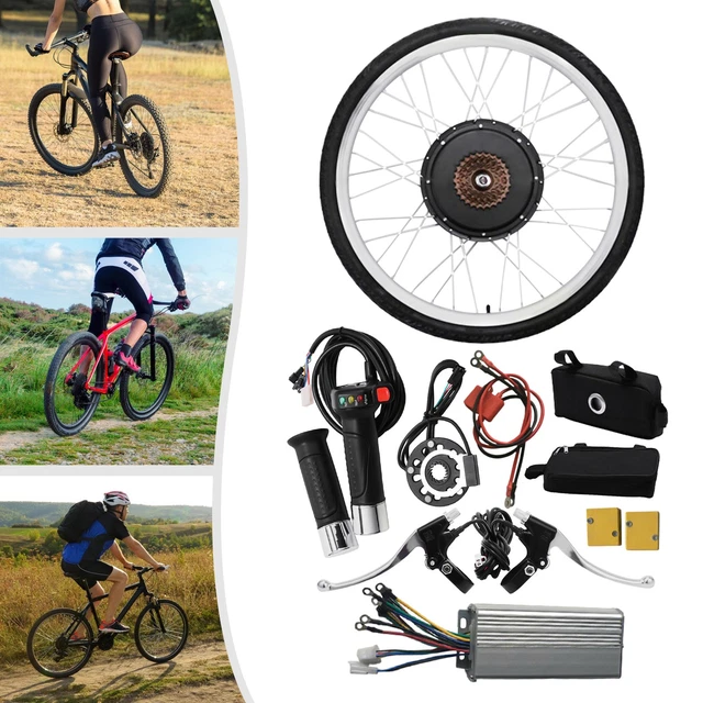 28& ELECTRIC BIKE Conversion Kit 48V 1000W Rear Wheel E-Bike Motor Kit ...