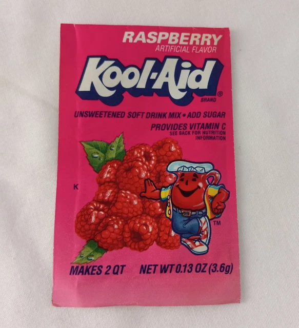 VINTAGE 1990'S KOOL-AID Brand Raspberry Flavored Soft Drink Mix ...