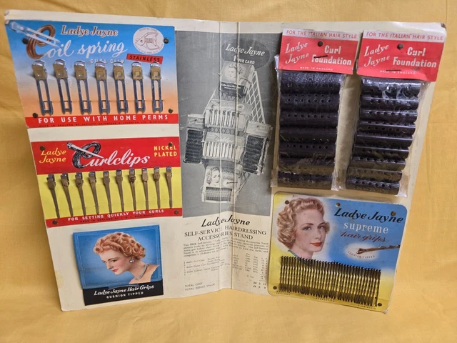 VINTAGE LADY JAYNE Advertising Hairdressing Accessories Folder. 1950's ...