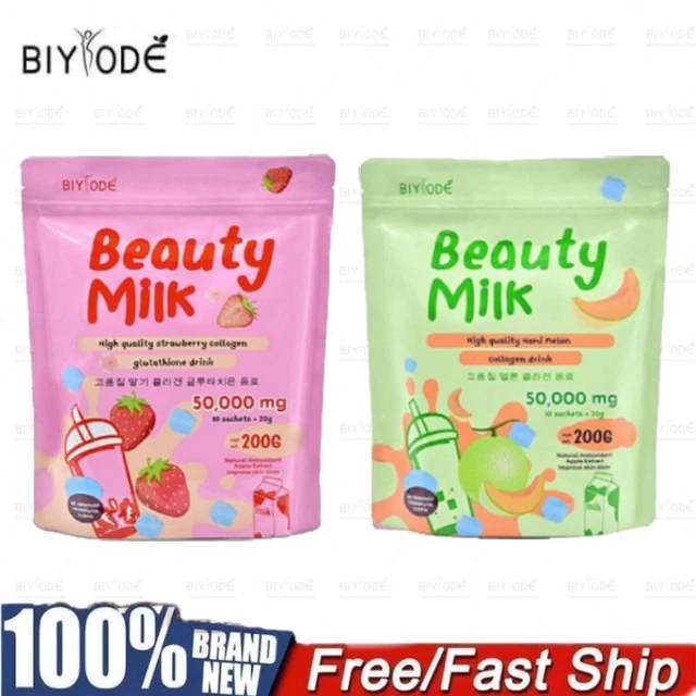 BIYODE BEAUTY MILK Japanese Collagen Drink-50,000mg Hydrolyzed Collagen ...