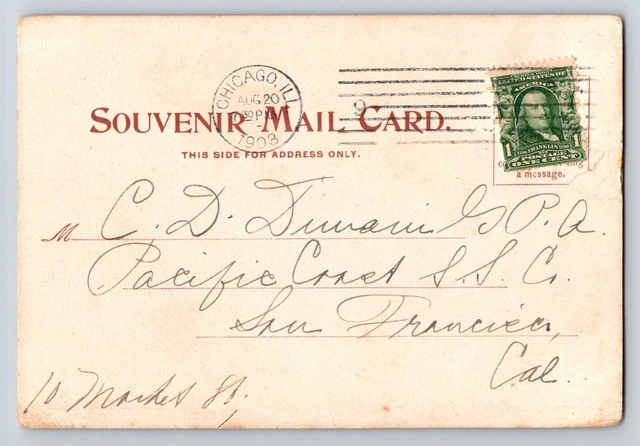 POSTCARD CHICAGO FISHER Building McClure's Magazine Souvenir Mail Card 1903 B161 £20.40 ...