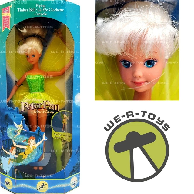DISNEY'S PETER PAN Flying Tinkerbell Euro Disney Doll 1993 Mattel 11762 ...