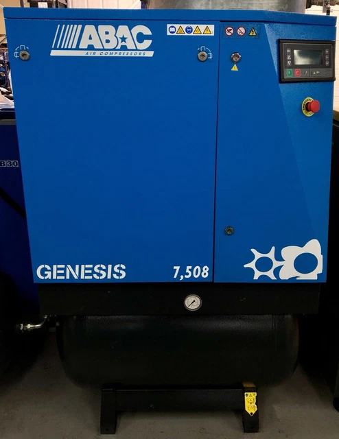 ABAC GENESIS 7.508 Receiver Mounted Rotary Screw Compressor, With Dryer ...