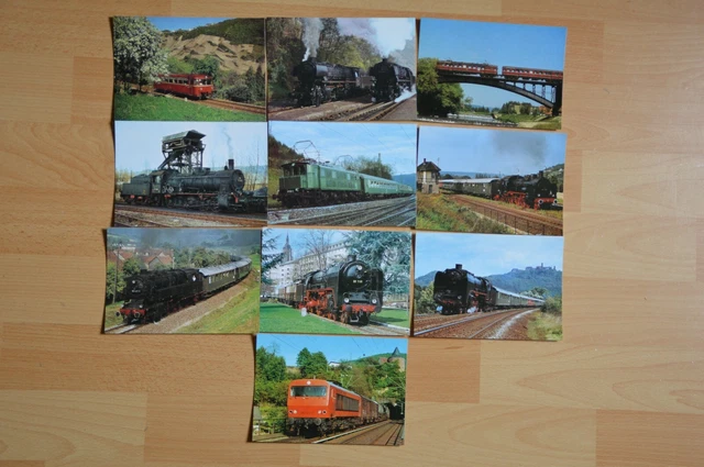 10 ANSICHTSKARTEN EISENBAHN Lokomotive Triebwagen Railway Deutschland ...