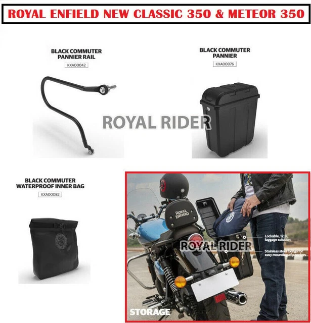 ROYAL ENFIELD NEW Classic 350 & Meteor 350 Pannier Box, Rail and ...