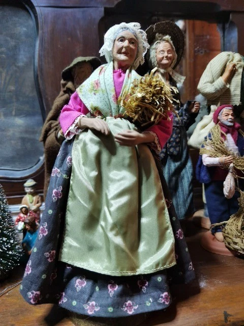 SANTONS DE PROVENCE La cueilleuses de fagot du village 14 cm... EUR 10 ...