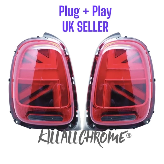 MINI RED LED Union Jack Rear Tail Lights F56 Cooper S JCW *PLUG + PLAY ...