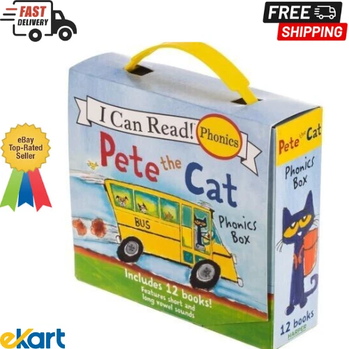 PETE THE CAT Childrens Books Box Set I Can Read Phonics Learn to Read ...