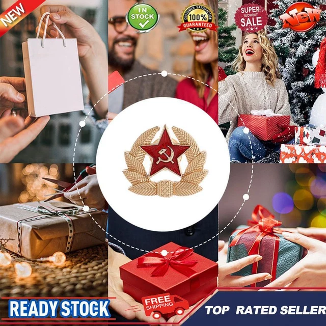 CCCP USSR SYMBOL Enamel Brooch Former Soviet Union Lapel Pins (Wheat ...