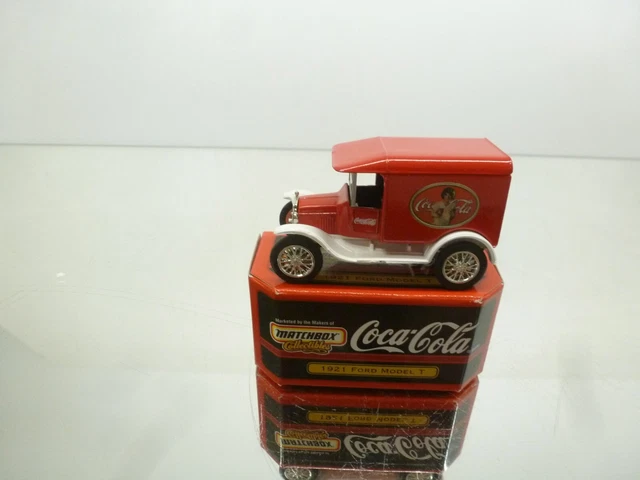 MATCHBOX 37983 FORD MODEL T VAN COCA COLA -RED 3inch- GOOD IN BOX - 267 ...