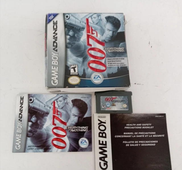 GAMEBOY ADVANCE 007 Everything or Nothing Video Game Boxed + Manuals ...