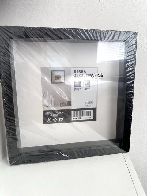 ORIGINAL IKEA RIBBA 3D Box Frame 23x23cm Black, Rare - GLASS FRONT £13. ...