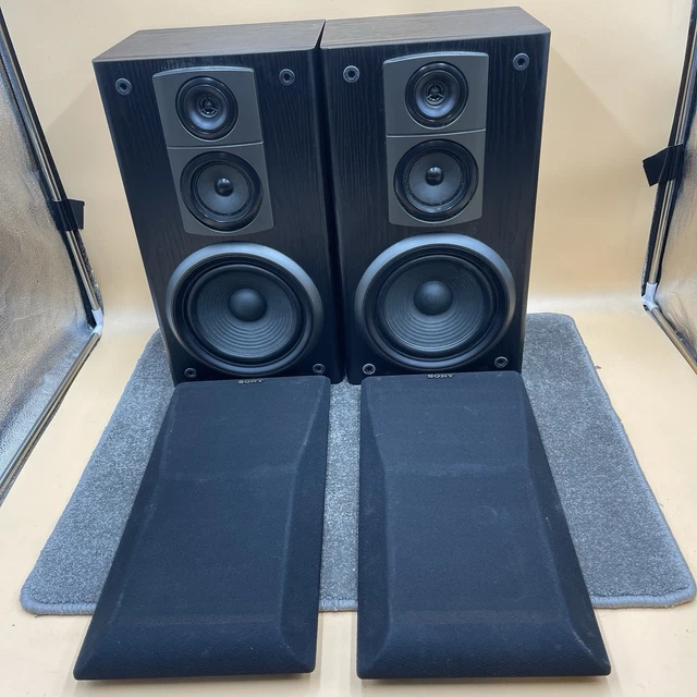 SONY SS-A607 3-WAY Speakers System Made in Germany Black w/ Grills ...