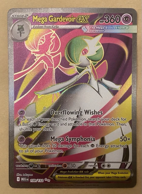 POKÉMON TCG MEGA Gardevoir ex Mega Evolutions 159/132 Illustration Rare ...