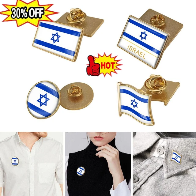 ISRAELI FLAG PIN, I Stand with Israel Flag Pin, Patriotic Israeli Pin ...