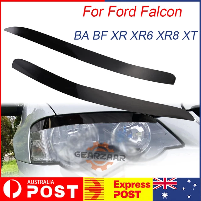 EYELIDS EYEBROWS LID Head Light Black For Ford Falcon BA BF XR XR6 XR8 ...