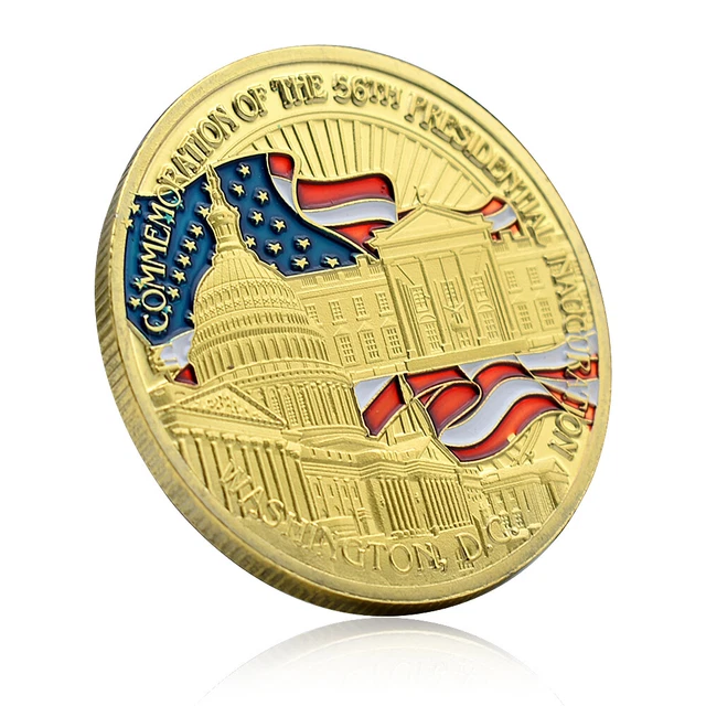 US WASHINGTON D.C. Gold Coin Inauguration of Barack Obama Commemroative ...