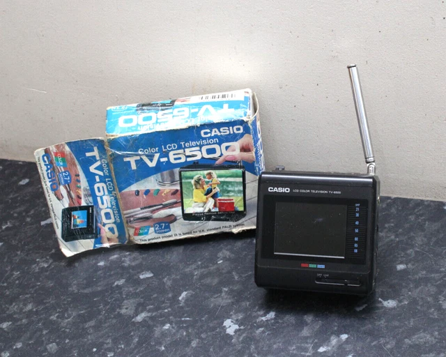 CASIO VINTAGE CASIO Mini Portable LCD Analogue Colour Television TV6500 ...