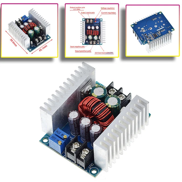 DC-DC CV 300W 20A Step Down Buck Converter Voltage Power Adjustable ...