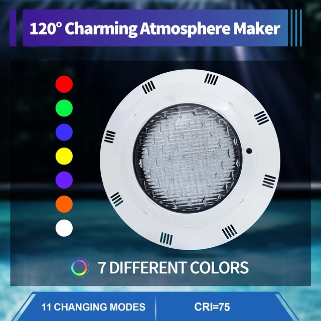 45W LED RGB IP68 Unterwasserscheinwerfer Poolleuchte Schwimmbadleuchte ...