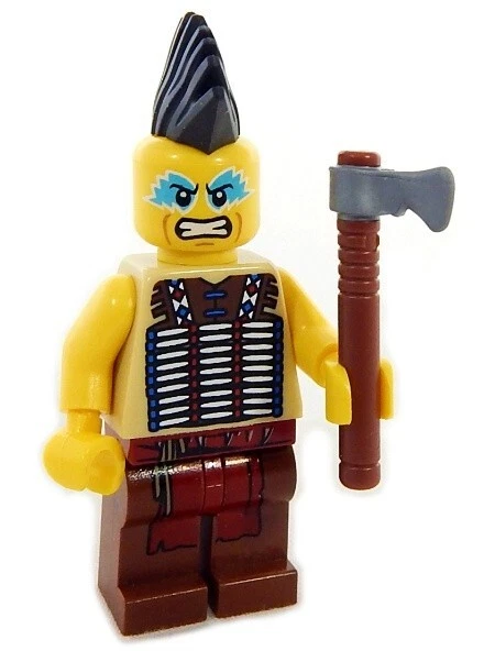 LEGO NATIVE AMERICAN WARRIOR MINIFIG indian minifigure figure tomahawk ...
