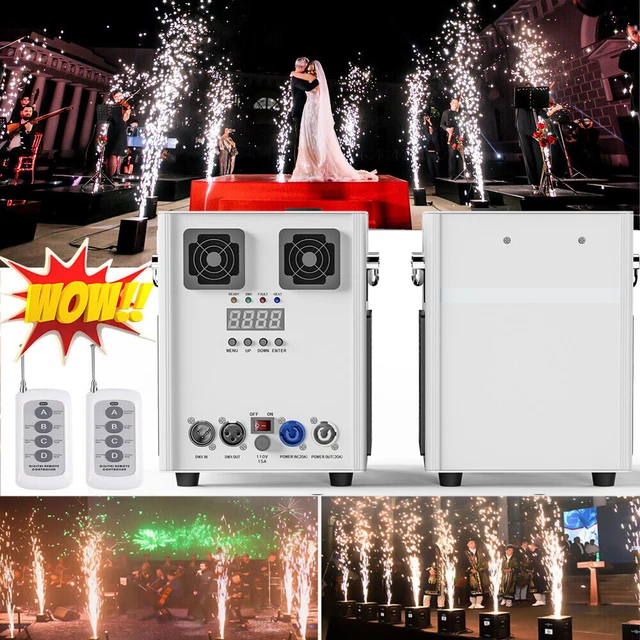 2 UD. 750W Sparkular Chispa DMX efecto de escenario Cold Spark Machine ...