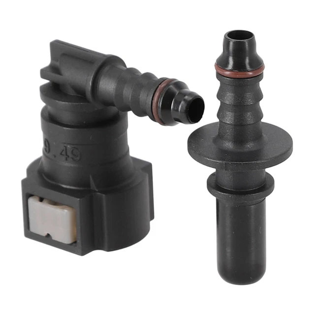 90 DEGREE ELBOW Quick Connect Fuel Line Coupler Nylon Hose ID 6mm (14 ...